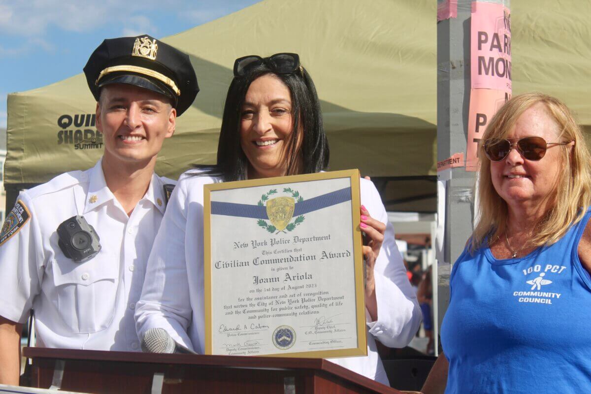 NYPD honors Councilwoman Ariola with Civilian Commendation Award